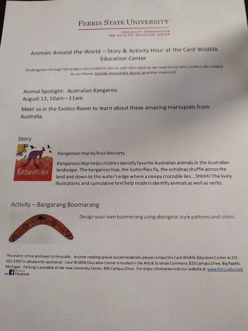 Animals around the World - Story & Activity Hour at the Card Wildlife ...